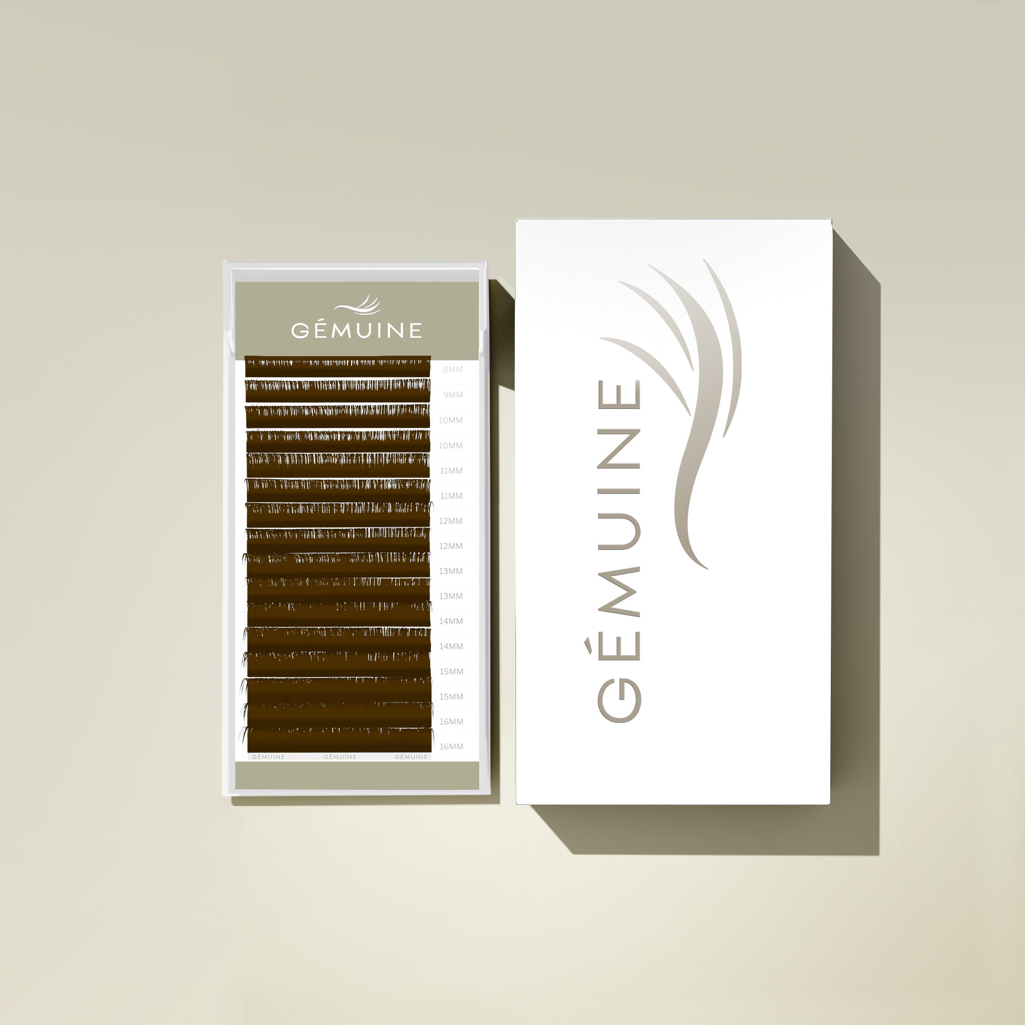 Gemuine Cocoa Brown Lash volume lash extensions individual lash 0.07mm ...