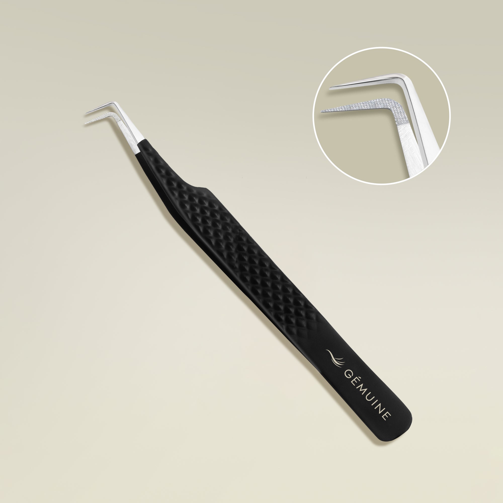 Genuine Lashes Fiber Tip Tweezer 90 degree L-boot tweezer volume lash ...
